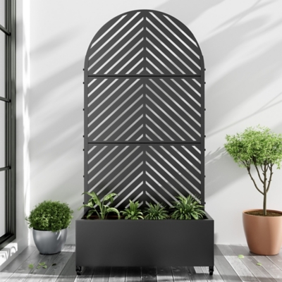 Click here for Dovelina Tranquilbreeze Arched Outdoor Trellis Wit... prices