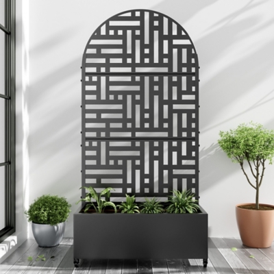 Click here for Dovelina Tranquilbreeze Arched Outdoor Trellis Wit... prices