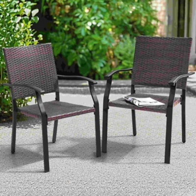 Click here for Nuu Garden Outdoor Dining Chairs (Set of 2)  Brown prices