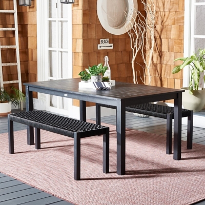 Click here for Safavieh Aquina Outdoor Dining Table and 2 Benches... prices