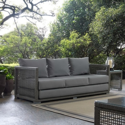 Click here for Modway Aura Outdoor Sofa  Gray/Gray prices