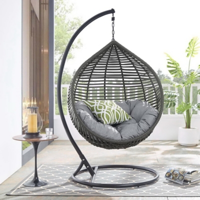 Click here for Modway Garner Outdoor Hanging Egg Chair  Gray/Gray prices