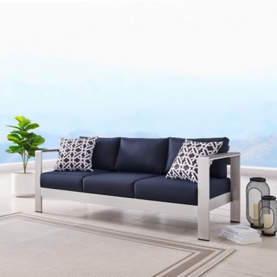 Click here for Modway Shore Outdoor Sofa  Silver/Navy prices