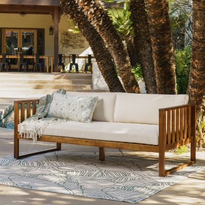 Click here for Linon Outdoor Daybed  Brown prices