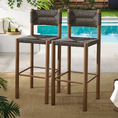 Click here for Modway Parkland Outdoor Bar Stool (Set of 2)  Waln... prices