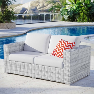 Click here for Convene Outdoor Patio Loveseat  White prices