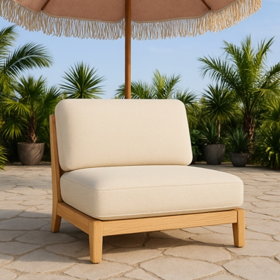 Click here for TOV Furniture Reavan Outdoor Lounge Chair  Cream prices