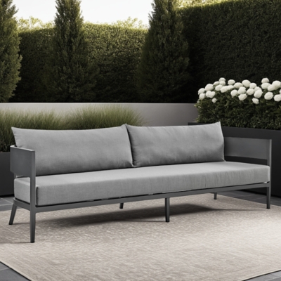 Click here for Armen Living Menorca Outdoor Sofa  Dark Gray prices