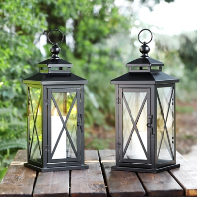 Click here for Safavieh Lirio Outdoor Lantern  Black/Clear prices