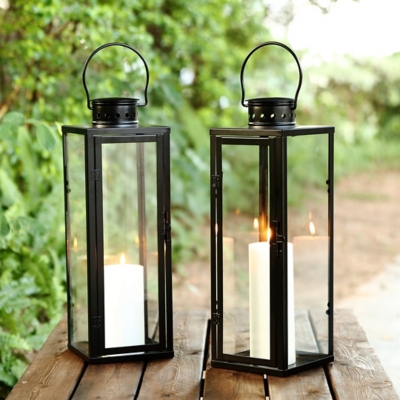 Click here for Safavieh Lorient Outdoor Solid Lantern  Black prices