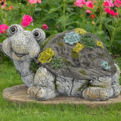 Click here for Galt International Outdoor Garden Turtle with Succ... prices