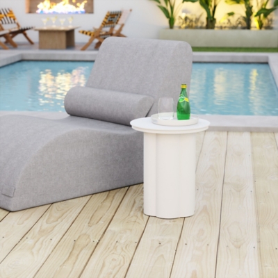 Click here for Erika Home Kogur Outdoor Side Table  White prices