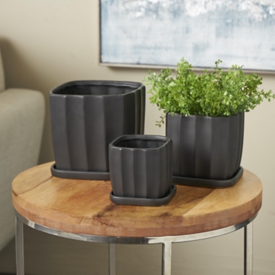 Click here for Bayberry Lane Outdoor Planter (Set of 3)  Black prices
