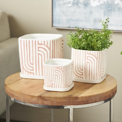 Click here for Bayberry Lane Outdoor Geometric Planter (Set of 3)... prices