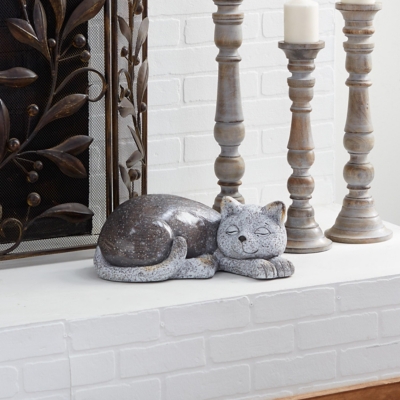 Click here for Bayberry Lane Outdoor Garden Cat Sculpture  Gray prices