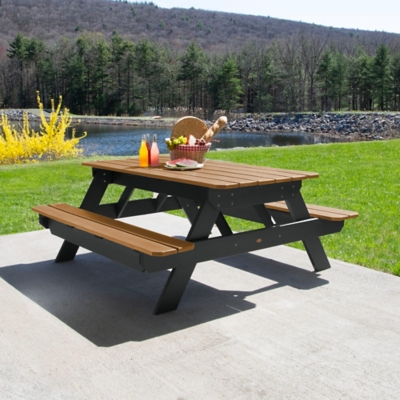 Click here for Highwood Hometown Outdoor Picnic Table  Saddle prices