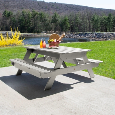Click here for Highwood Hometown Outdoor Picnic Table  Harbor Gra... prices
