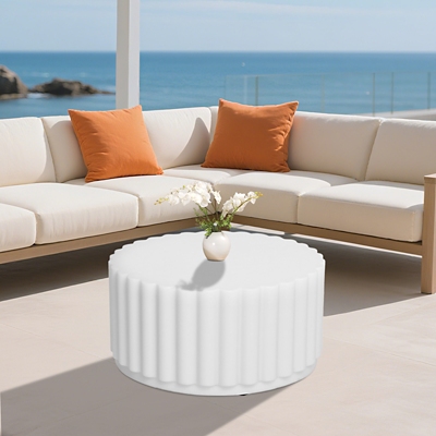 Click here for Afterglow Outdoor Coffee Table  White prices