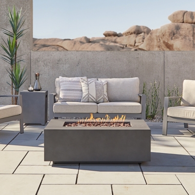 Click here for Real Flame Aegean Outdoor Rectangle Fire Pit Table... prices