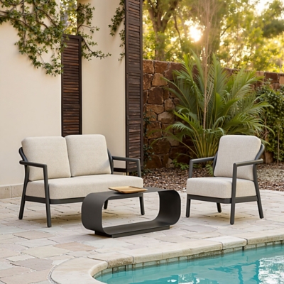 Click here for ZUO Rein Outdoor Lounge Chair  Beige prices
