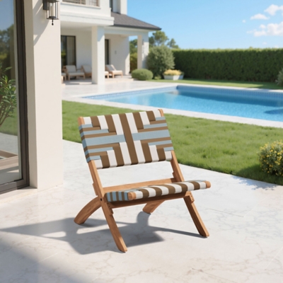 Click here for ZUO Sunbeam Outdoor Lounge Chair  Blue/Brown prices
