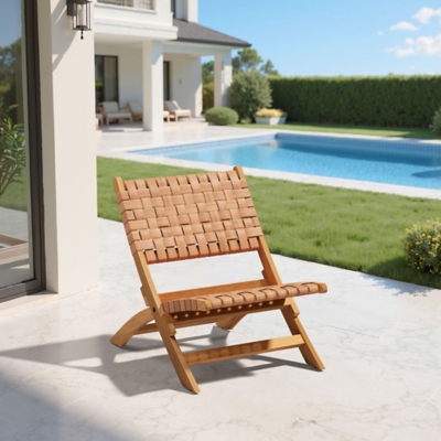 Click here for ZUO Sunflare Outdoor Lounge Chair  Brown prices