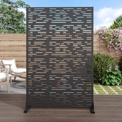 Dovelina Verano 72" Outdoor Shadow Pattern Rustproof Privacy Screen ...