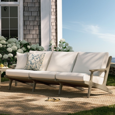 Click here for Modway Saratoga Outdoor Sofa  Weathered Gray/White prices