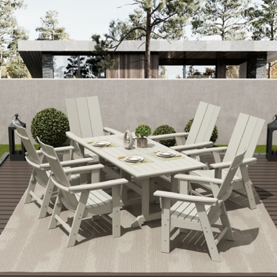 Click here for Shoreside Outdoor Curveback Adirondack Dining Tabl... prices