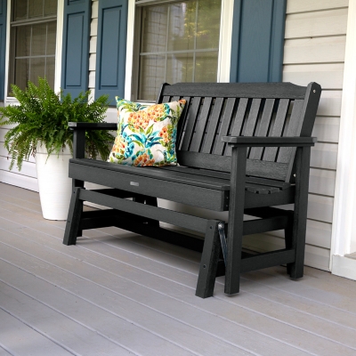 Click here for Highwood Lehigh Outdoor Gliding Bench  Black prices