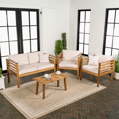 Click here for Jonathan Y Thom Outdoor Sofa and 2 Chairs with Cof... prices