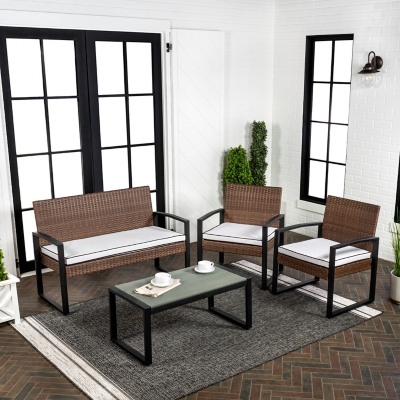 Click here for Jonathan Y Elina Outdoor Sofa and 2 Chairs with Co... prices
