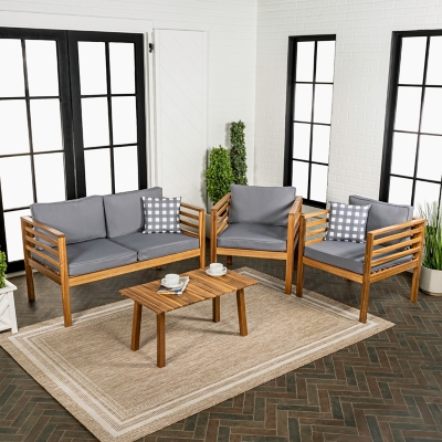 Click here for Jonathan Y Thom Outdoor Sofa and 2 Chairs with Cof... prices