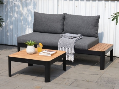 Click here for Ipanema Loveseat and Coffee Table  Black/Light Bro... prices