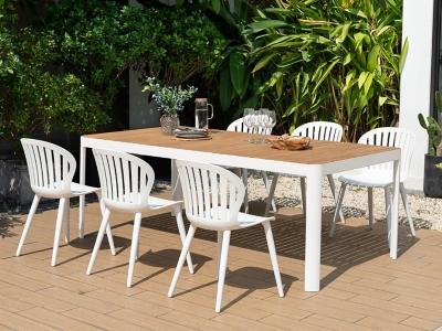 Click here for Navagio Light Outdoor Dining Table and 6 Chairs  L... prices