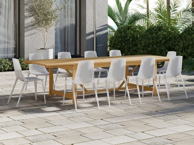 Click here for Maya Bay Outdoor Extendable Dining Table and 10 Ch... prices