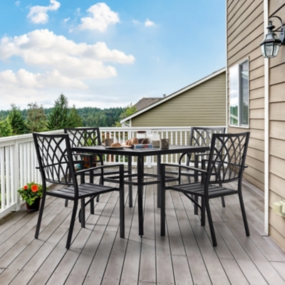 Click here for Nuu Garden Outdoor Square Dining Table and 4 Chair... prices