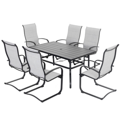 Nuu Garden Outdoor Modular Dining Table and 6 Chairs | Ashley
