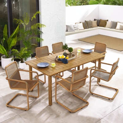 Click here for Modway Abacus Outdoor Dining Table and 6 Armchairs... prices
