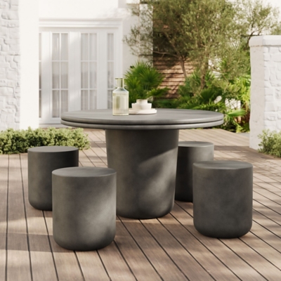 Click here for Modway Brion Outdoor Dining Table and 4 Stools  Gr... prices