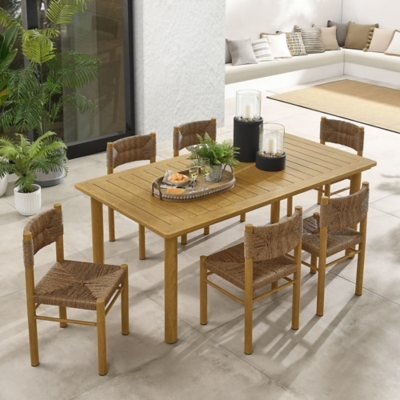 Click here for Modway Parkland Outdoor Dining Table and 6 Chairs... prices