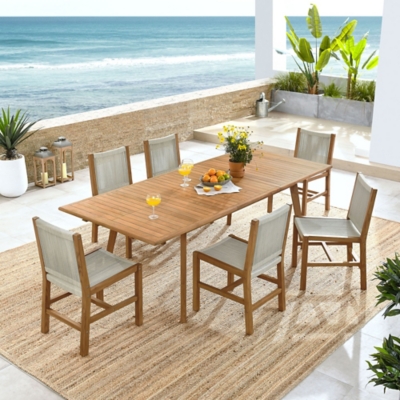 Click here for Modway Vienna Outdoor Dining Table and 6 Armless C... prices