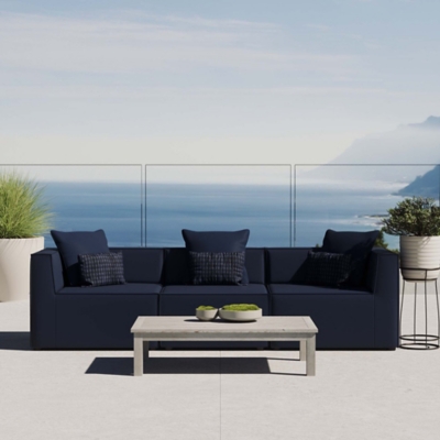 Click here for Modway Saybrook 3-Piece Outdoor Sectional  Navy prices