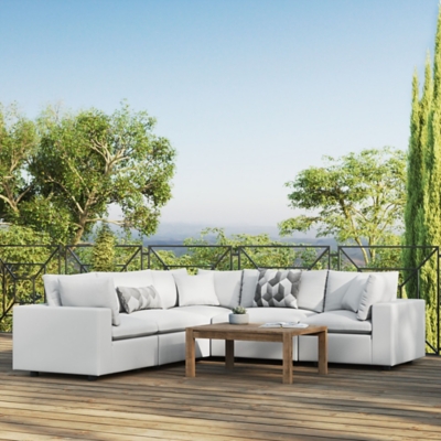 Click here for Modway Commix 5-Piece Outdoor Sectional  White prices