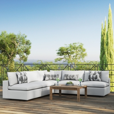 Click here for Modway Commix 5-Piece Outdoor Sectional  White prices