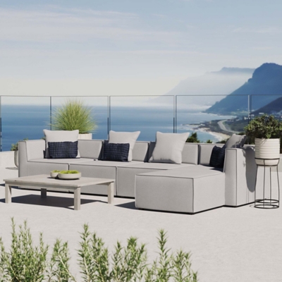 Click here for Modway Saybrook 5-Piece Outdoor Sectional  Gray prices