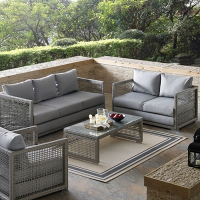 Click here for Modway Aura Outdoor Sofa with Loveseat and Coffee... prices