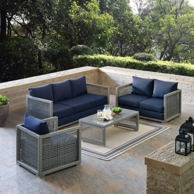 Click here for Modway Aura Outdoor Conversation Set with Coffee T... prices