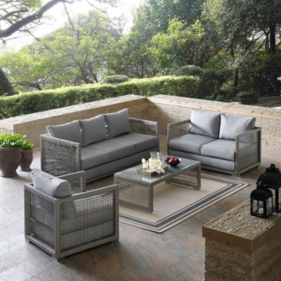 Click here for Modway Aura Outdoor Conversation Set with Coffee T... prices