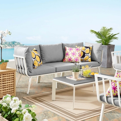 Click here for Modway Riverside 3-Piece Outdoor Sofa  White/Gray prices